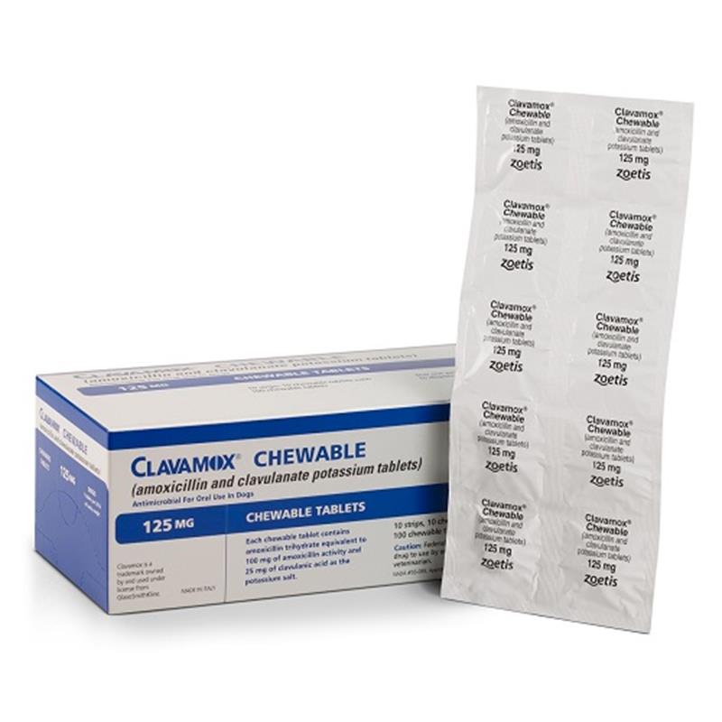 Clavamox 125mg Chewable Tablet