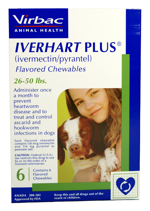Iverhart Plus For Dogs 26-50 lbs 12 Month