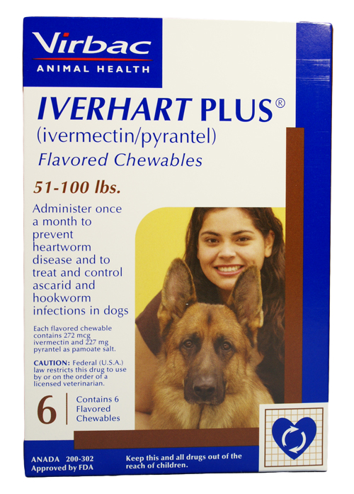 Iverhart Plus For Dogs 51-100 lbs 12 Month