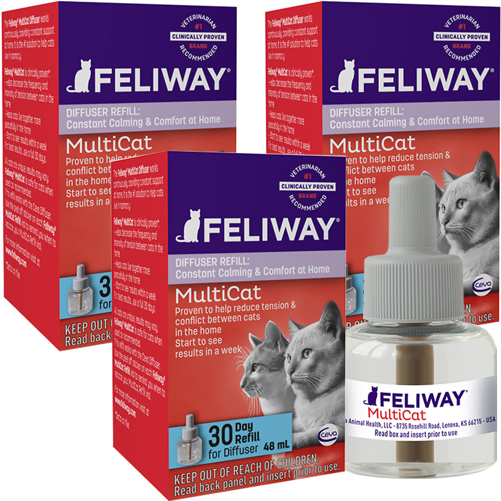 Feliway Multicat Diffuser Refill 48mL (3 Pack)