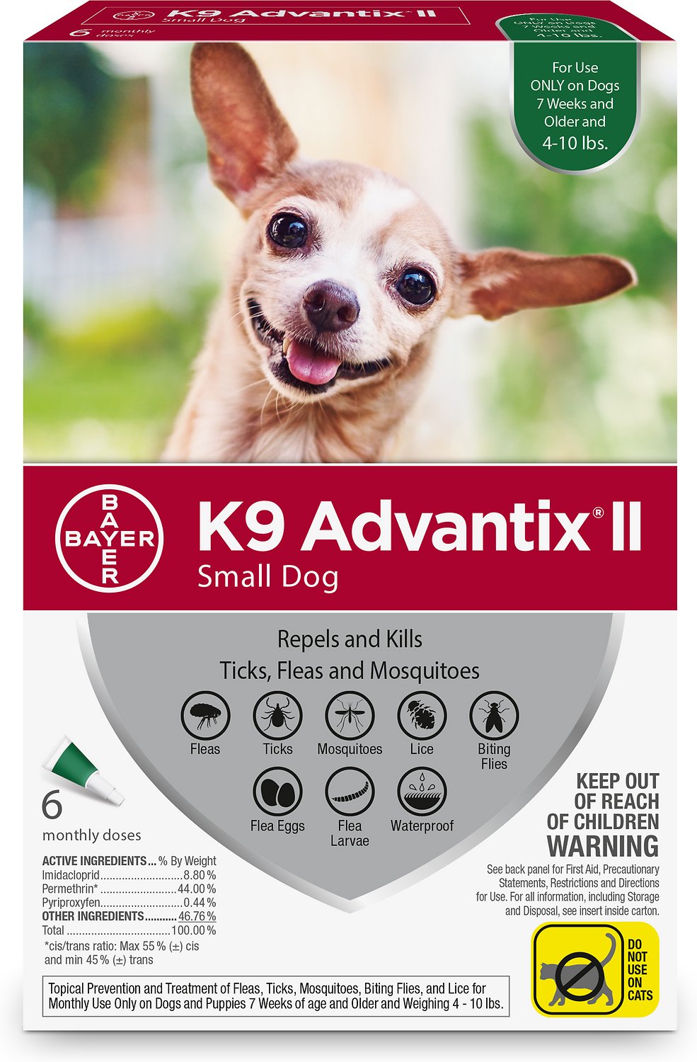 K9 Advantix II For Dogs up to 10 lbs 6 Pack