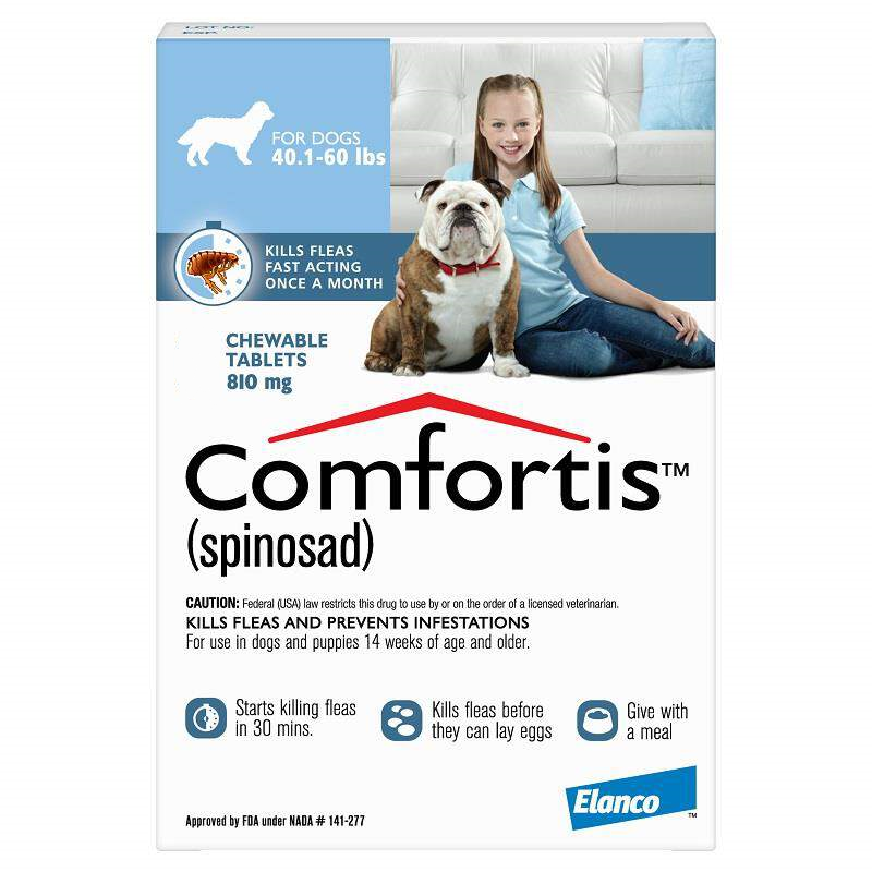 Comfortis 810mg for Dogs 40-60 lbs 1 Tablet