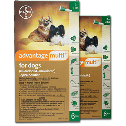 Advantage Multi for Dogs 3-9 lbs 12 Month