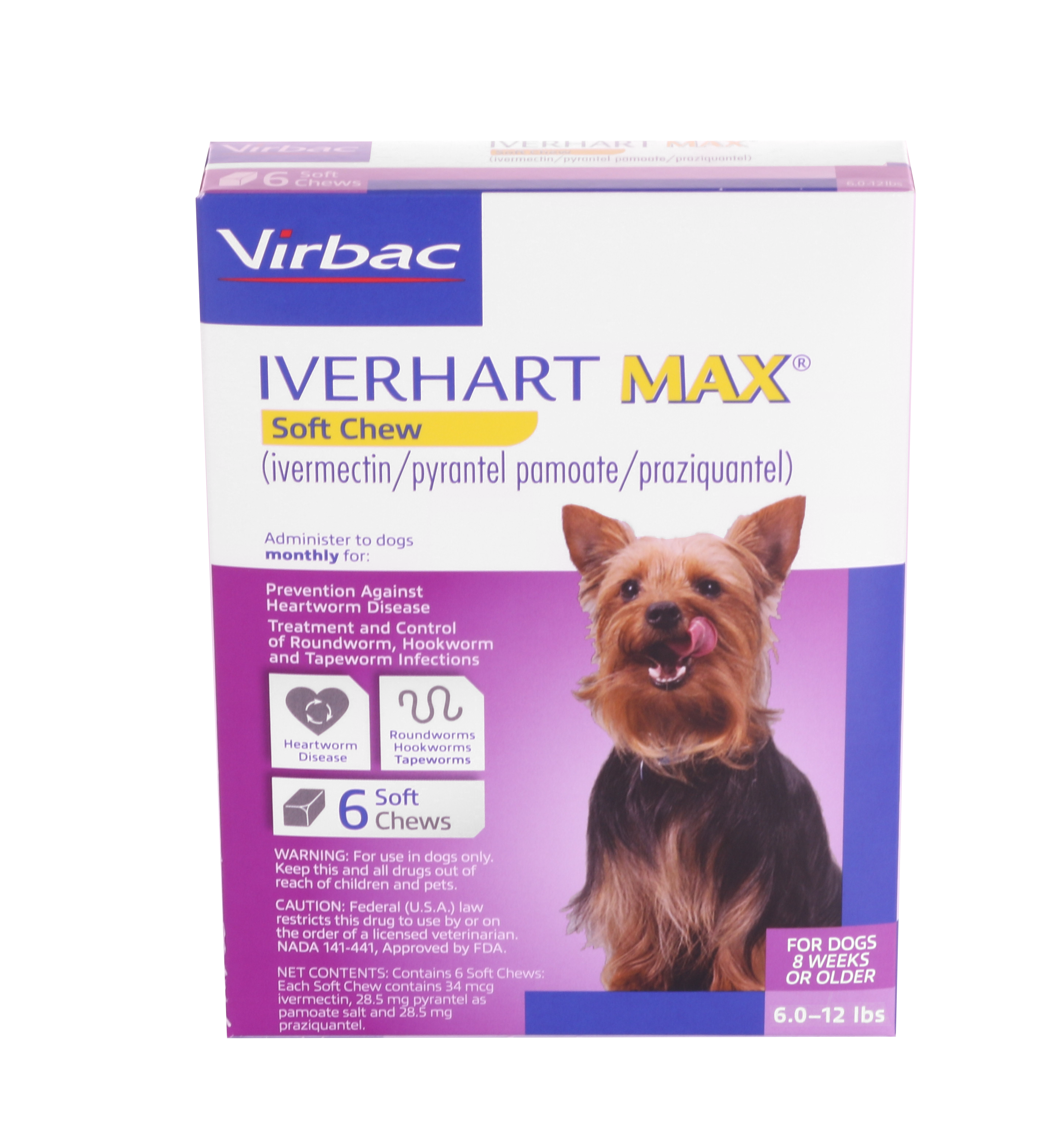 12 MONTH Iverhart Max Soft Chew 6-12 lbs