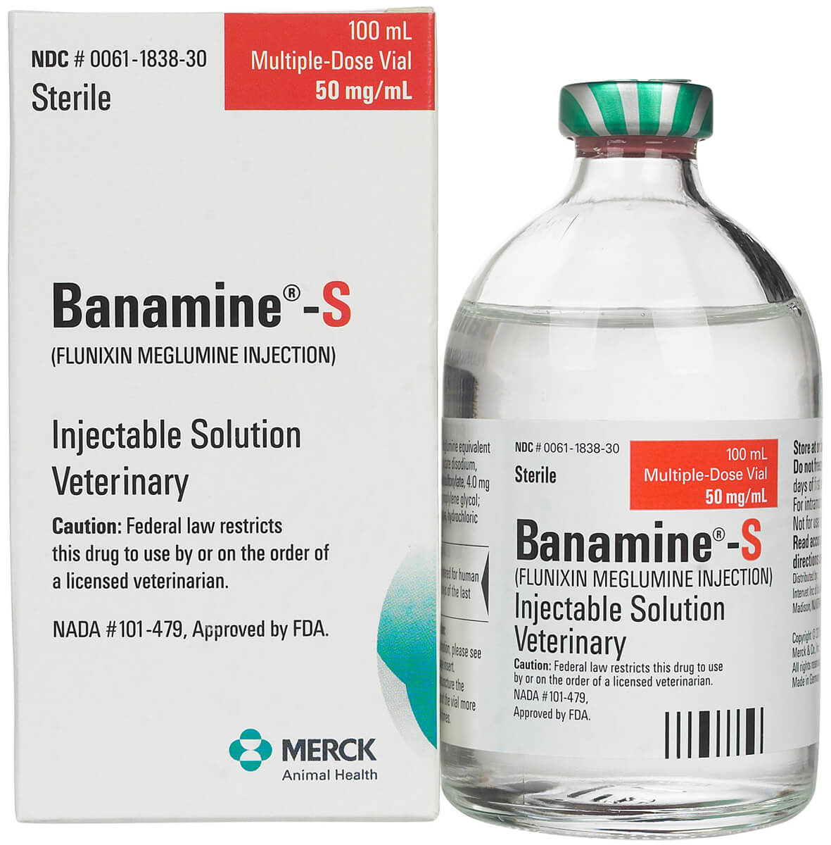 Banamine-S inj 50mg/mL 100mL Bottle