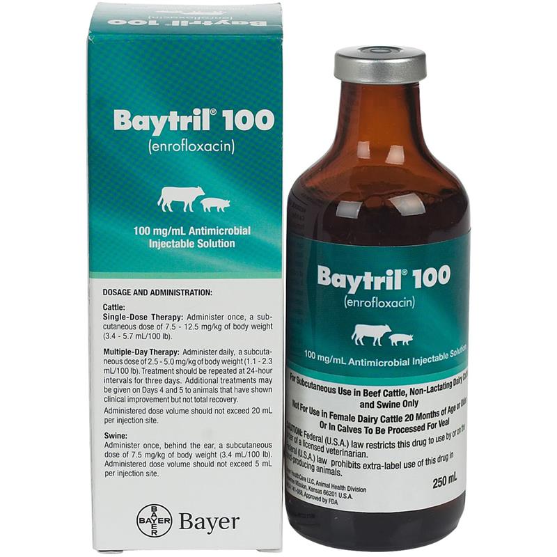 Baytril 100 Inj 250mL