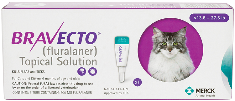 Bravecto Topical Solution for Cats 13.8 - 27.5 LBS (2 Dose)
