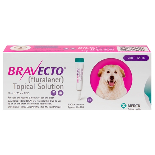 Bravecto Topical Solution for Dogs 88 - 123 LBS (2 Dose)
