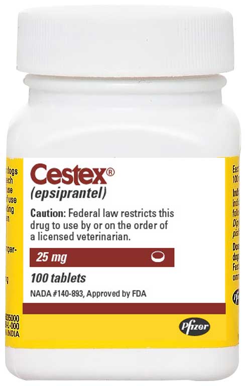 Cestex (Epsiprantel) 25mg PER TABLET