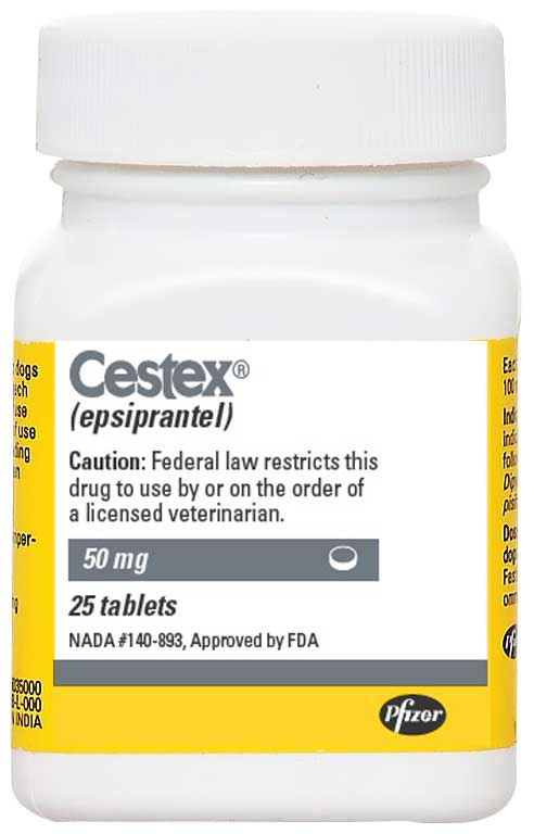 Cestex (Epsiprantel) 50mg PER TABLET