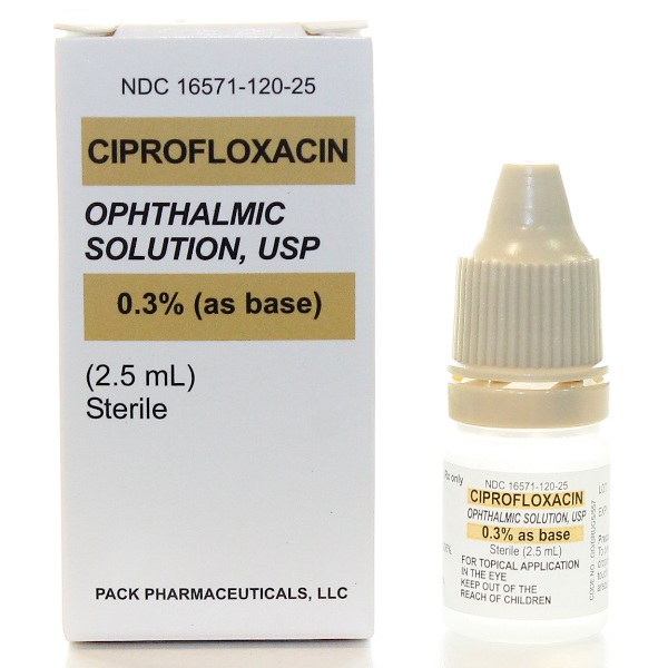 Ciprofloxacin Ophthalmic Solution 0.3% 2.5 mL