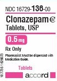Clonazepam 0.5mg PER TABLET