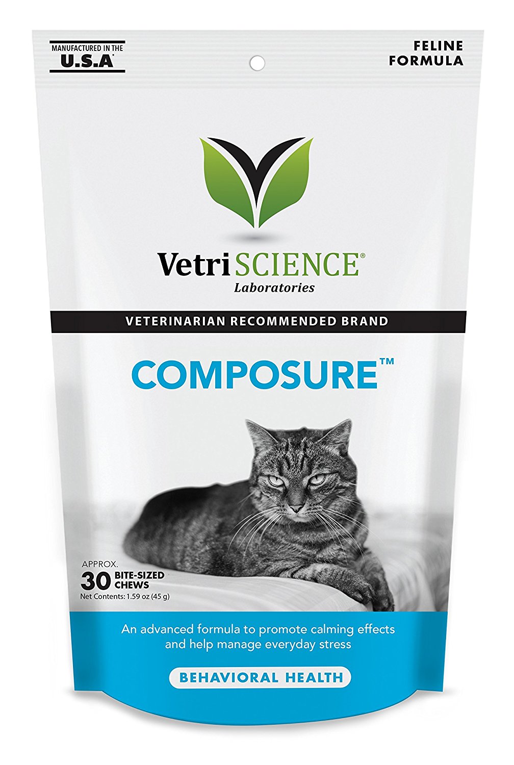 Composure Feline Bite-Sized Chews, 30 count