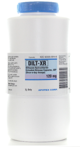 Diltiazem HCl Extended Release (DILT-XR) 120mg PER CAPSULE