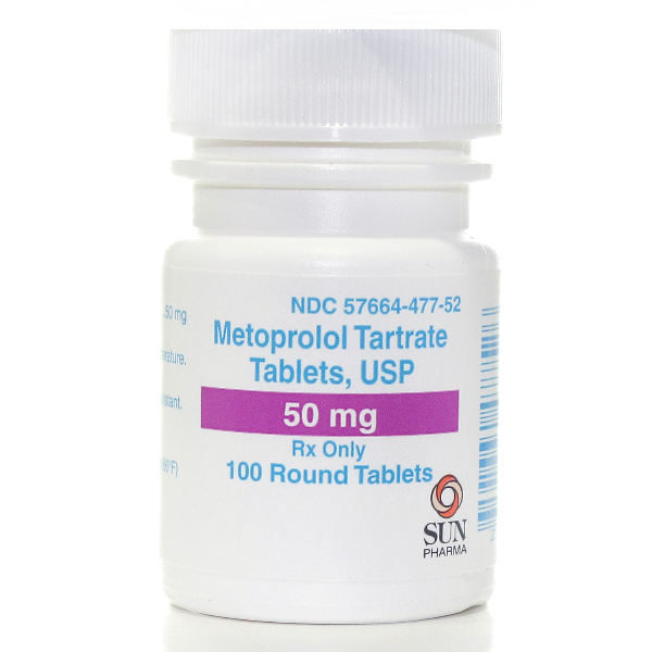 Metoprolol Tartrate 50 mg 100 Tablets