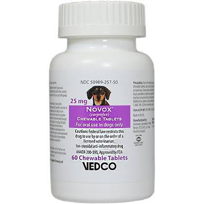 Novox (Carprofen) Chewable 25mg 60 Count