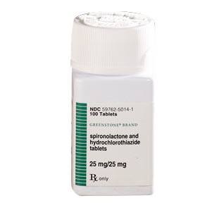 Spironolactone 25mg/HCTZ 25mg PER TABLET