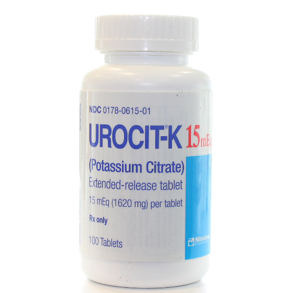 Urocit-K 15mEq 1620mg Extended-Release Tablets 100ct